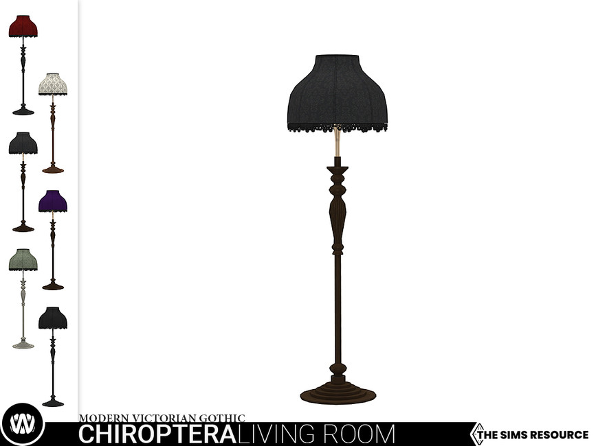 The Sims Resource - Modern Victorian Gothic - Chiroptera Floor Lamp