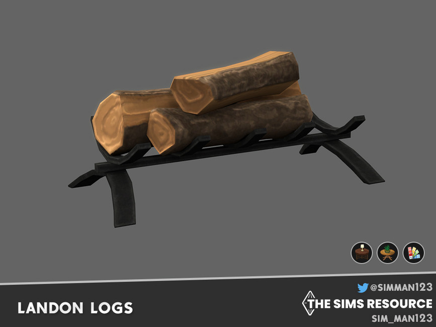The Sims Resource - Landon Fireplace Logs