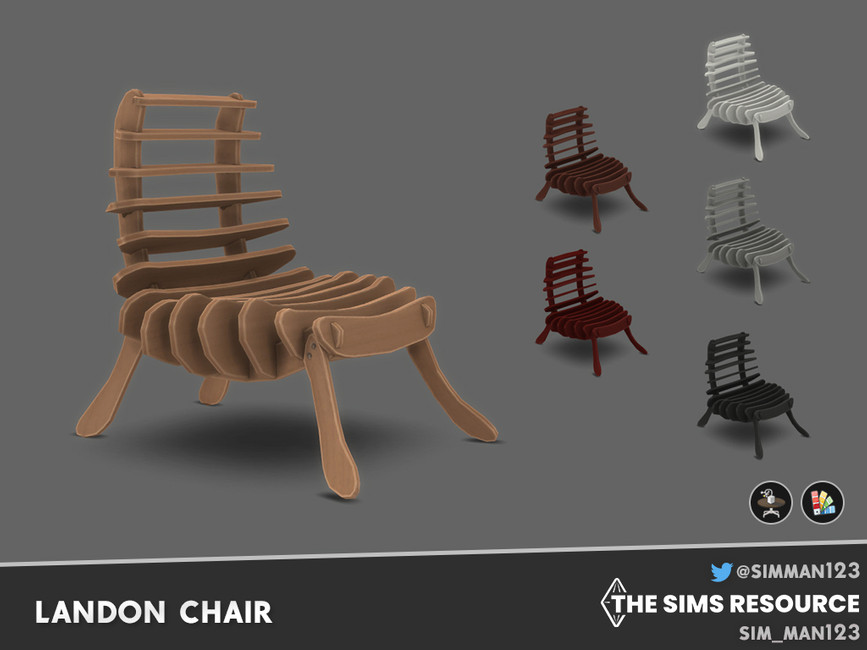 The Sims Resource - Landon Wooden Chair