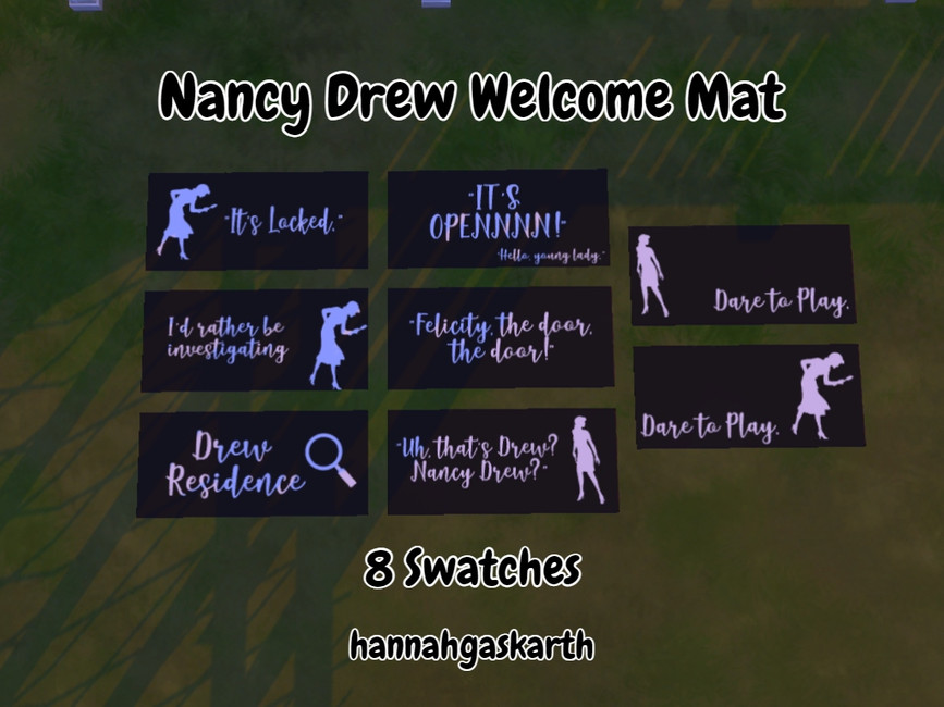 The Sims Resource - Nancy Drew Welcome Mat