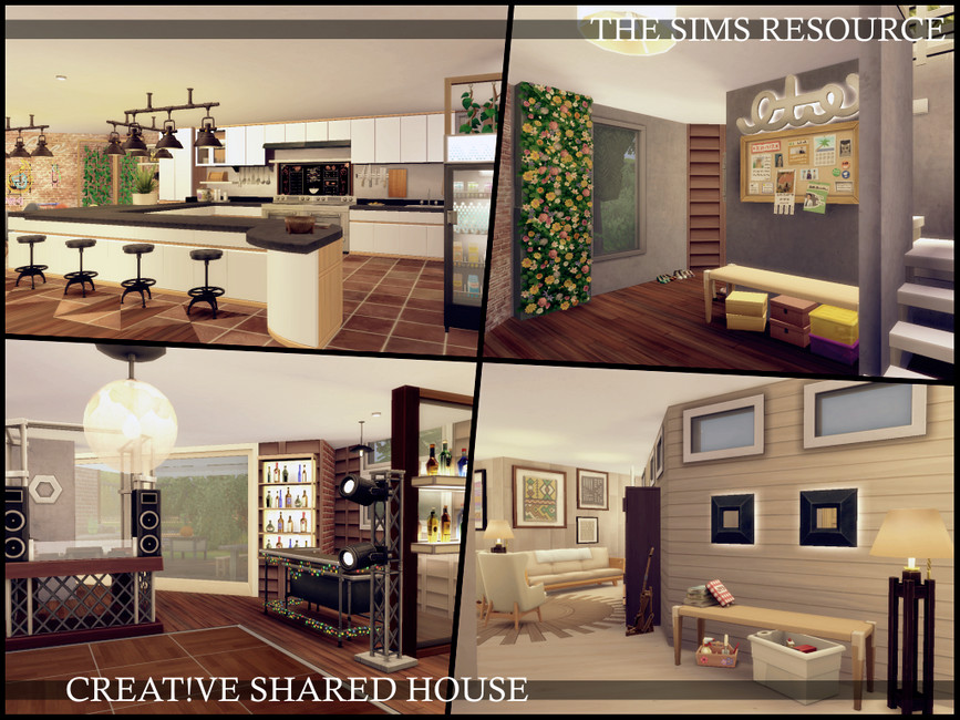 The Sims Resource - CREAT!VE Shared House | noCC