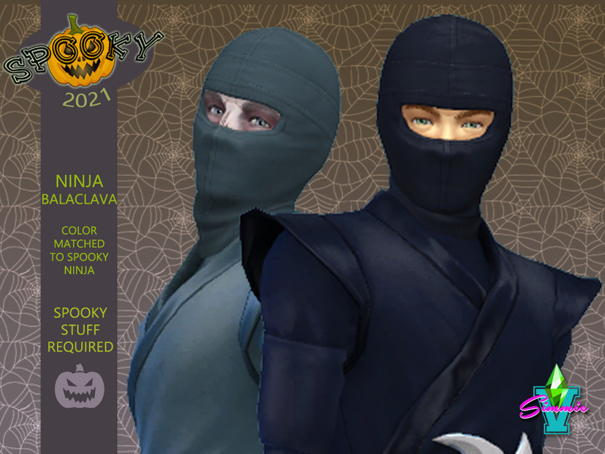 The Sims Resource - Spooky Ninja Balaclava