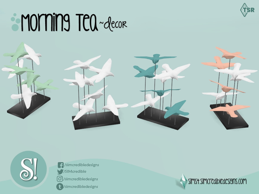 The Sims Resource - Morning Tea Birds table sculpture