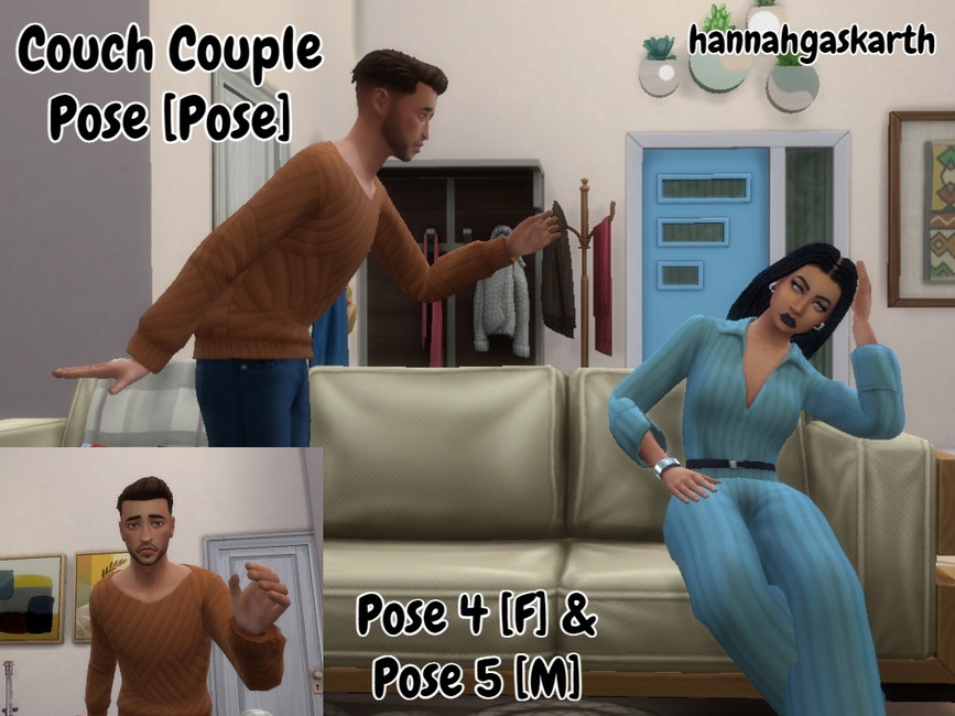 The Sims Resource - Couch Couple Pose [Pose]