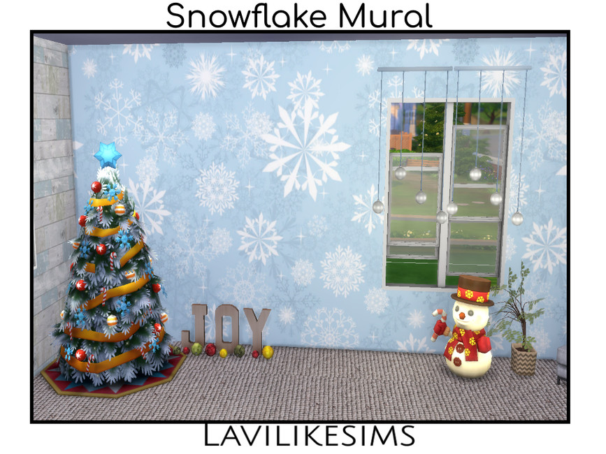 The Sims Resource - Snowflake Mural