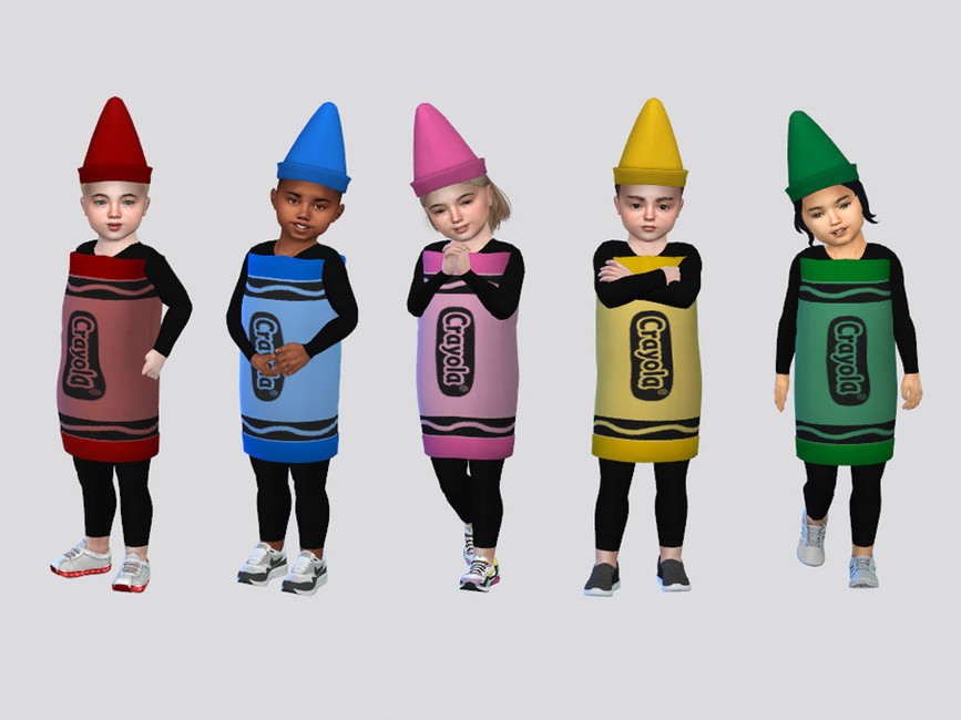 The Sims Resource - Crayons Costume Toddler