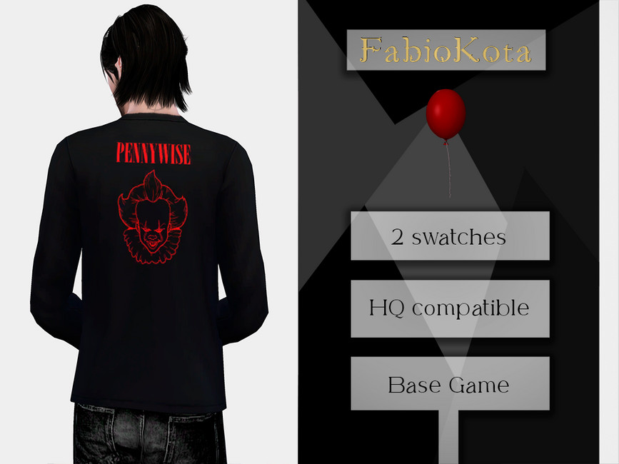 The Sims Resource - Pennywise Shirt