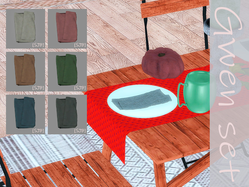 The Sims Resource - [SJB] Gwen set napkin by Ylka