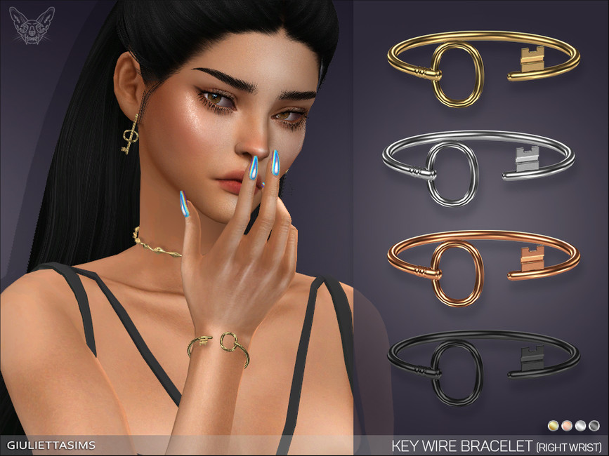 The Sims Resource - Key Wire Bracelet Right Wrist