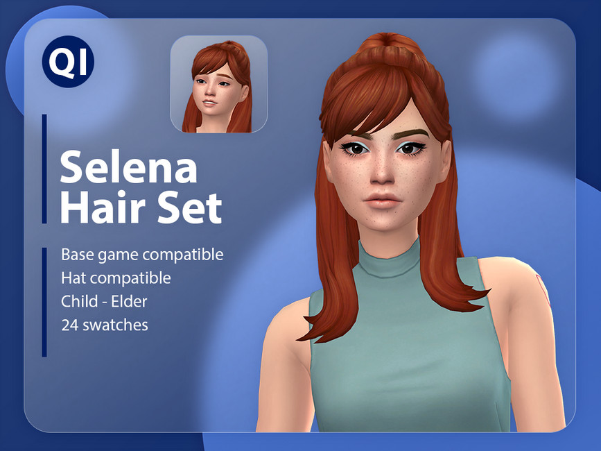 The Sims Resource - Selena Hair Set