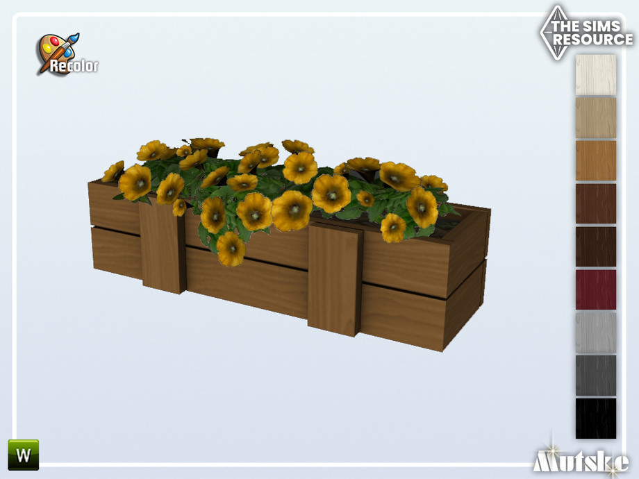 The Sims Resource | Myron Planterbox A Yellow Recolor 1x1
