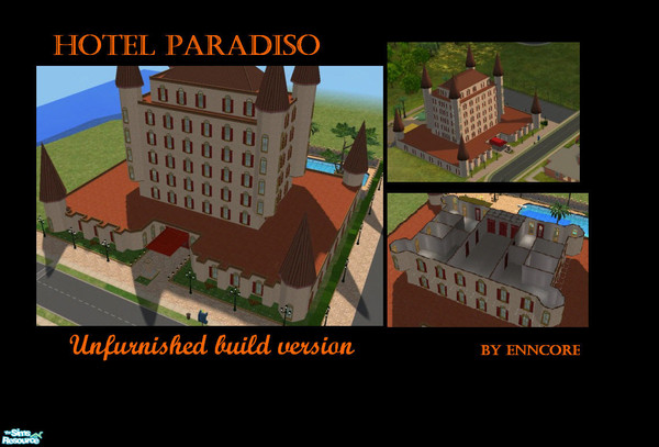 The Sims Resource | Hotel Paradiso unfurnished build version
