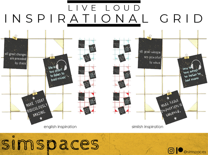 The Sims Resource - Live Loud - inspirational grid