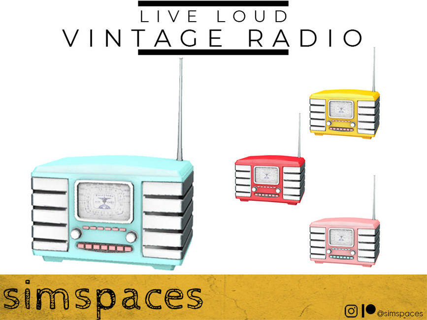 The Sims Resource - Live Loud - vintage radio