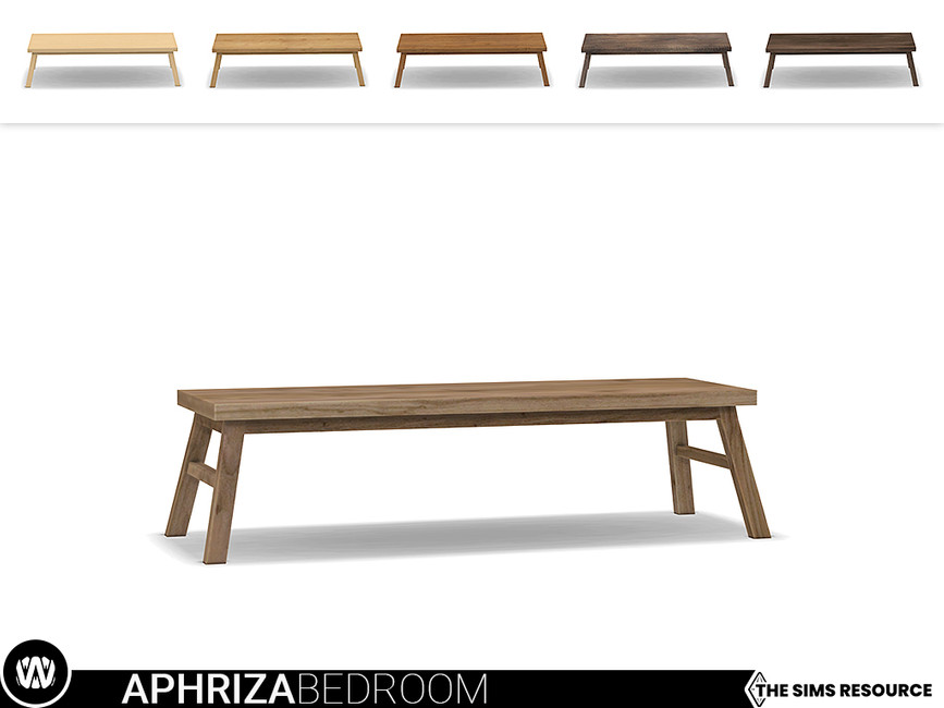 The Sims Resource - Aphriza Wooden Bench