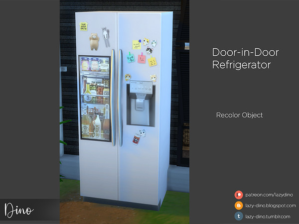 The Sims Resource | Dino Door-in-Door Refrigerator