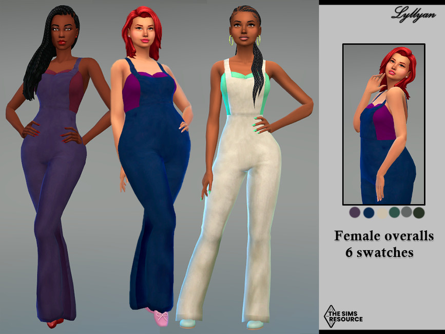 The Sims Resource - Female overalls Selma