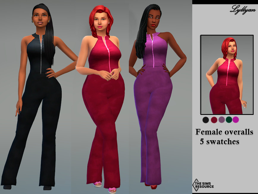 The Sims Resource - Female overalls Cassandra