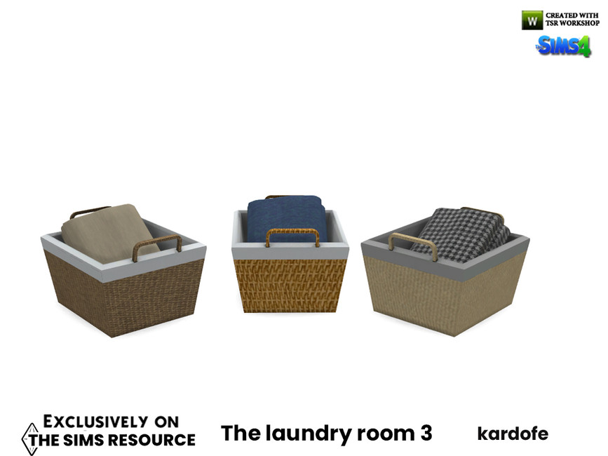 The Sims Resource - The laundry room_Basket with clothes