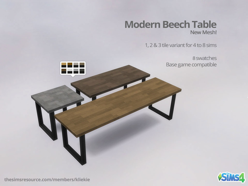 The Sims Resource - Modern Beech Table