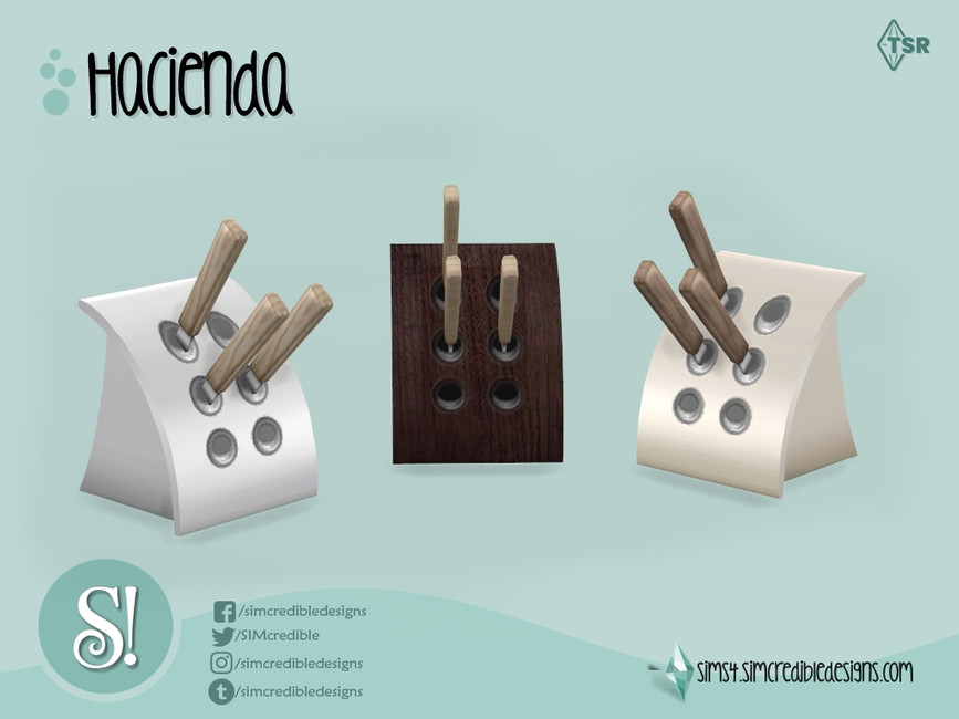 The Sims Resource - Hacienda Add-ons knife block set