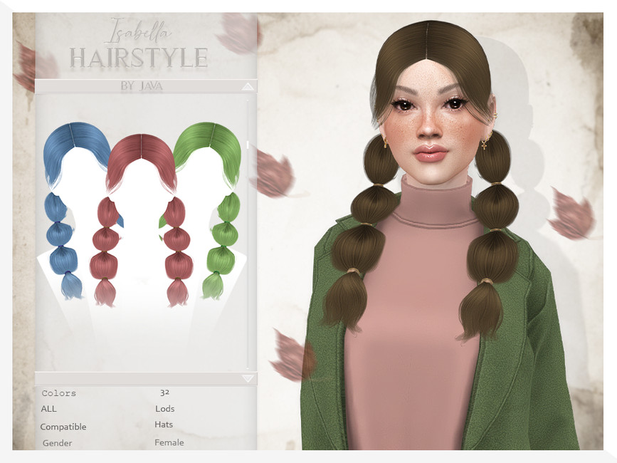 The Sims Resource - Isabella (Hairstyle)