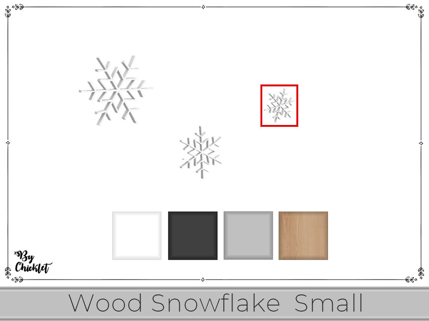The Sims Resource - Sophisticated Man Xmas Snowflake Wall Decor Small