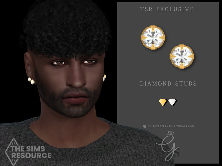 The Sims Resource - Diamond Studs