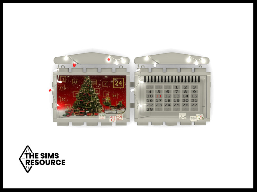 The Sims Resource - Snowbird Advent Calendar and Lights
