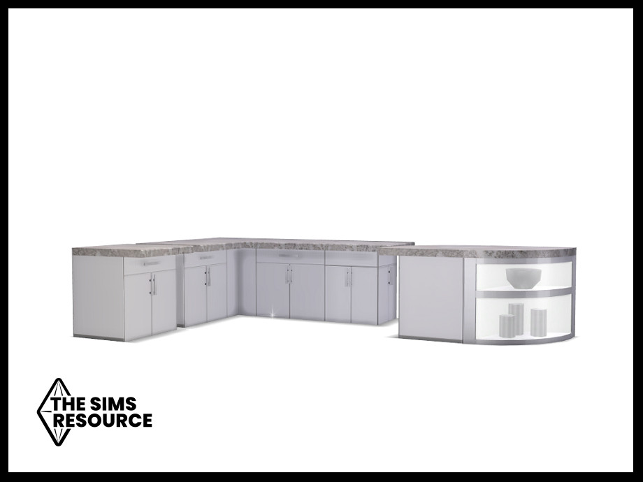 The Sims Resource | Snowbird Kitchen Island Counter