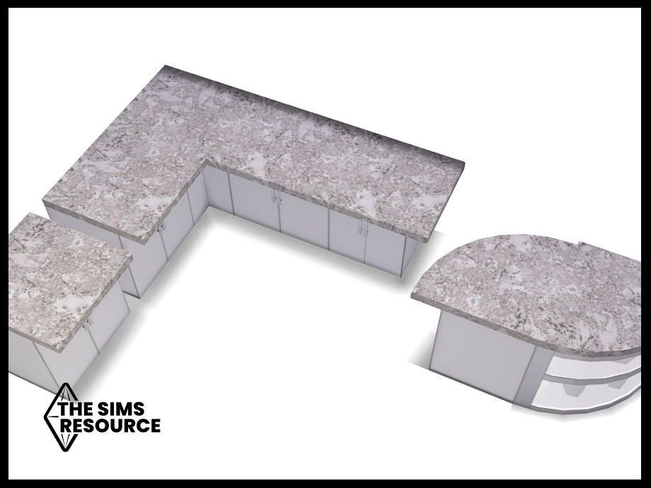 The Sims Resource | Snowbird Kitchen Island Counter