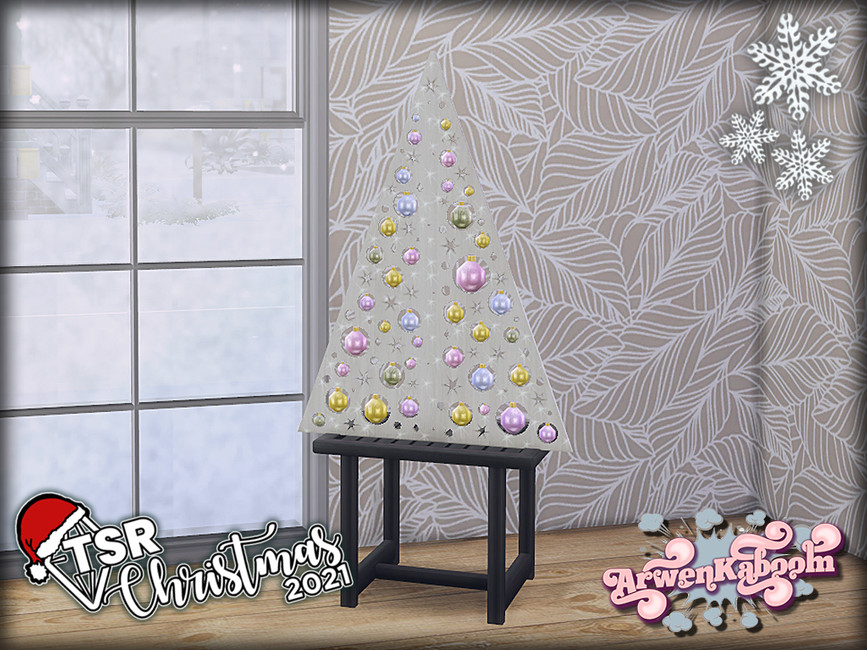 The Sims Resource - TSR Christmas 2021 Trees - Flat Christmas Tree 4 Small