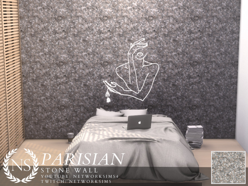 The Sims Resource - Parisian Stone Wall