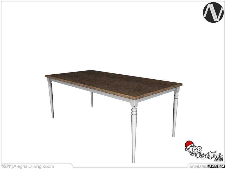 The Sims Resource - TSR Christmas 2021 | Alegria Dining Table