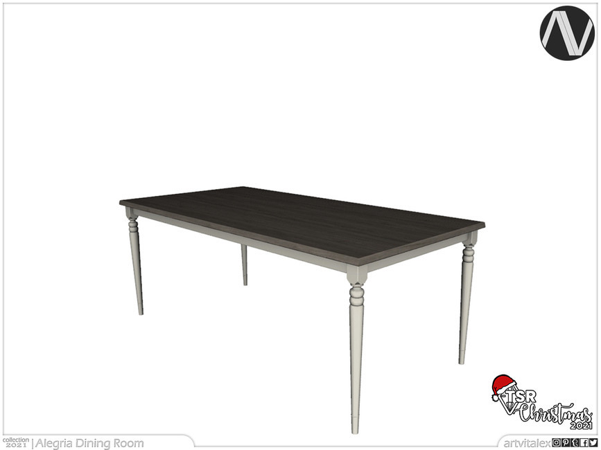 The Sims Resource - TSR Christmas 2021 | Alegria Dining Table