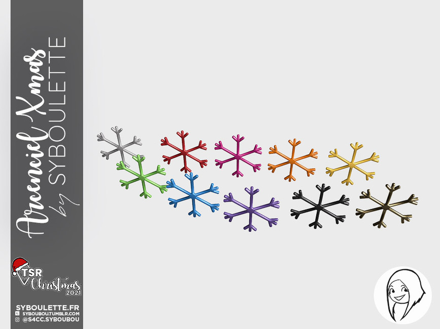 The Sims Resource - Arcenciel Xmas - Neon Snowflake floor