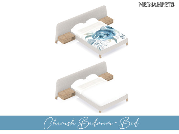 The Sims Resource | Cherish Bedroom - Bed {Mesh Required}