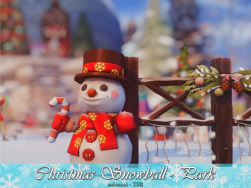 The Sims Resource - Christmas Snowball - Park / No CC