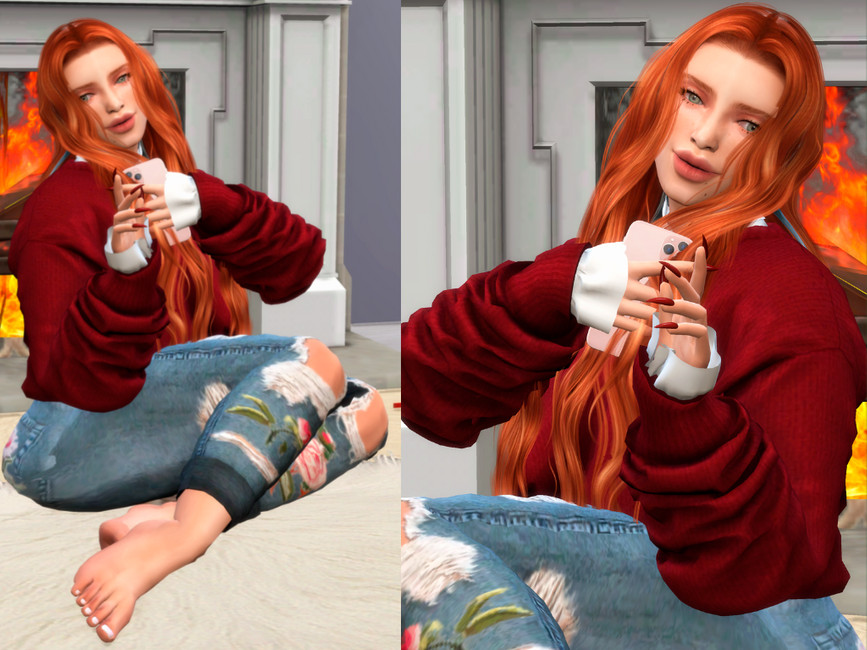The Sims Resource - Sitting on The Floor Posepack