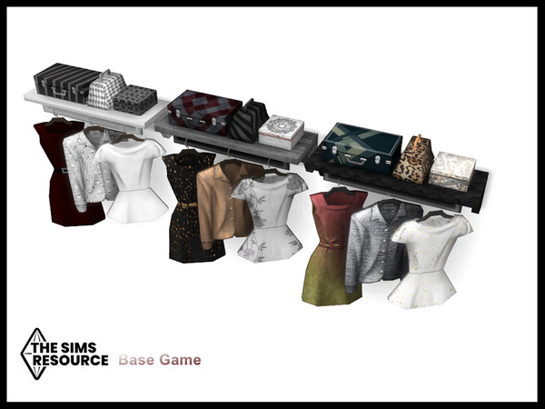 The Sims Resource | Cold Christmas Clothes Rack and Shelf