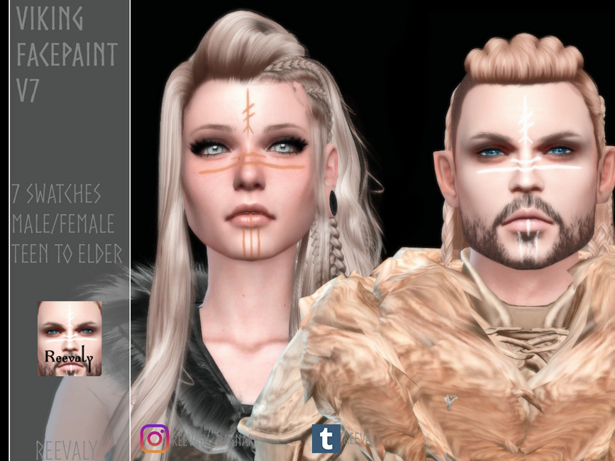 The Sims Resource - Viking Facepaint V7