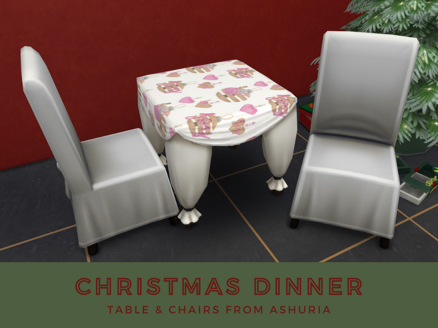 The Sims Resource - Christmas Dinner -table-