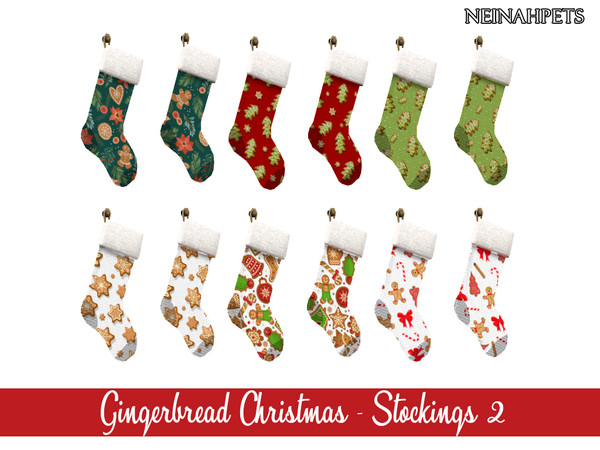 The Sims Resource | Gingerbread Christmas - Stockings II {Mesh Required}