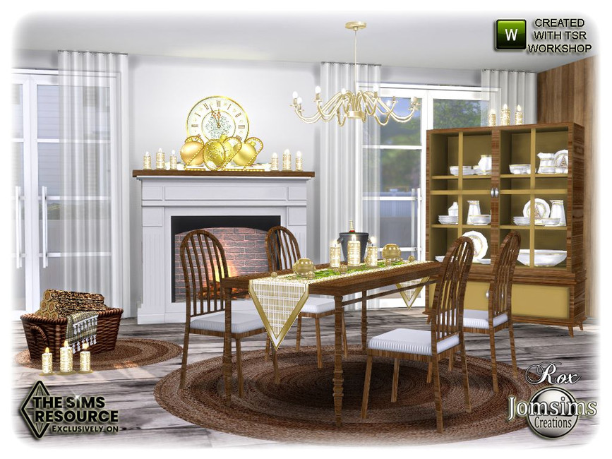 The Sims Resource - Rox Dining room new year 2021