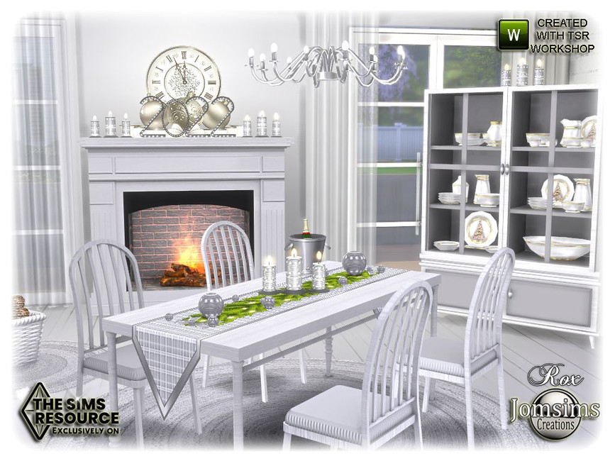 The Sims Resource - Rox Dining room new year 2021