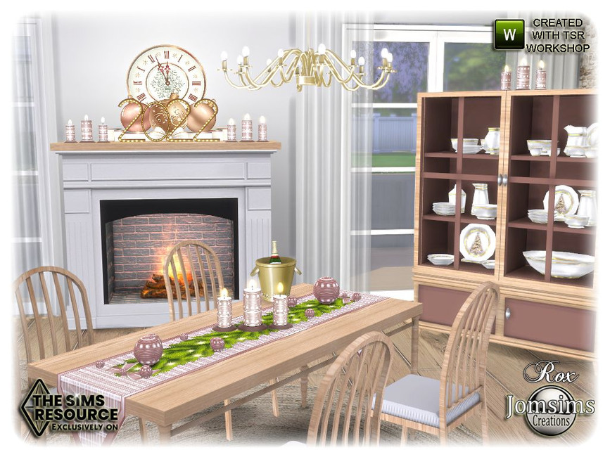 The Sims Resource - Rox Dining room new year 2021