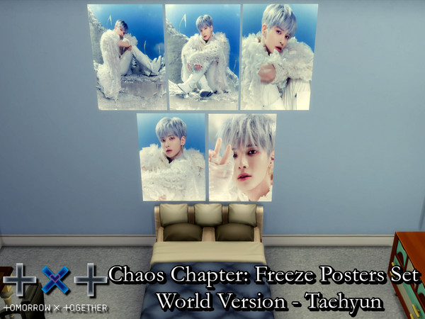 The Sims Resource | TXT Freeze: World Posters Set 4 (Taehyun ...