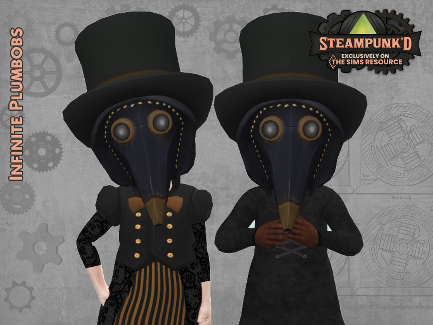 The Sims Resource - SteamPunked - IP Toddler Plague Doctor Mask