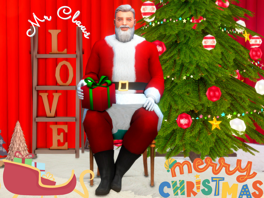 The Sims Resource - Mr Claus PosePack