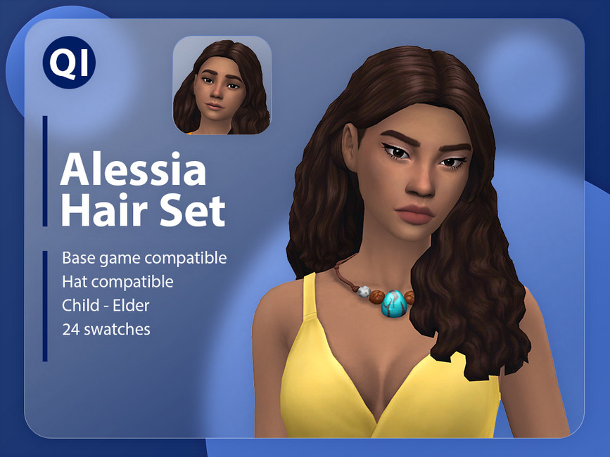 The Sims Resource - Alessia Hair Set